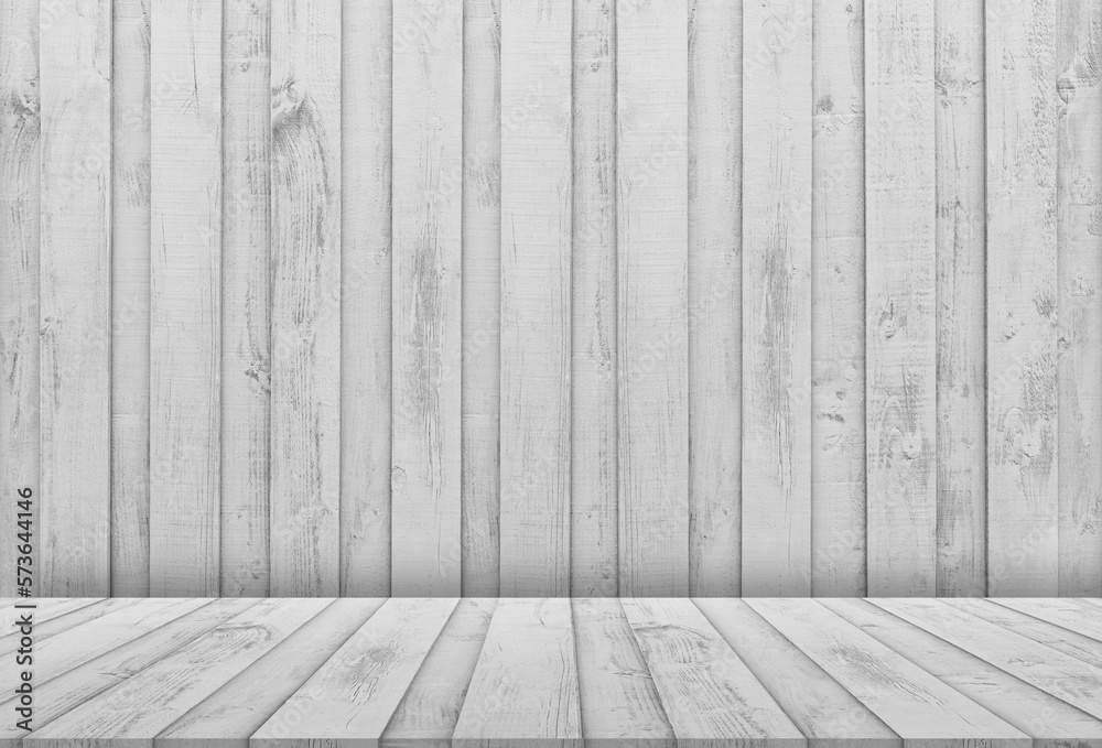 White wood display background, Wooden panel for indoor studio room ...