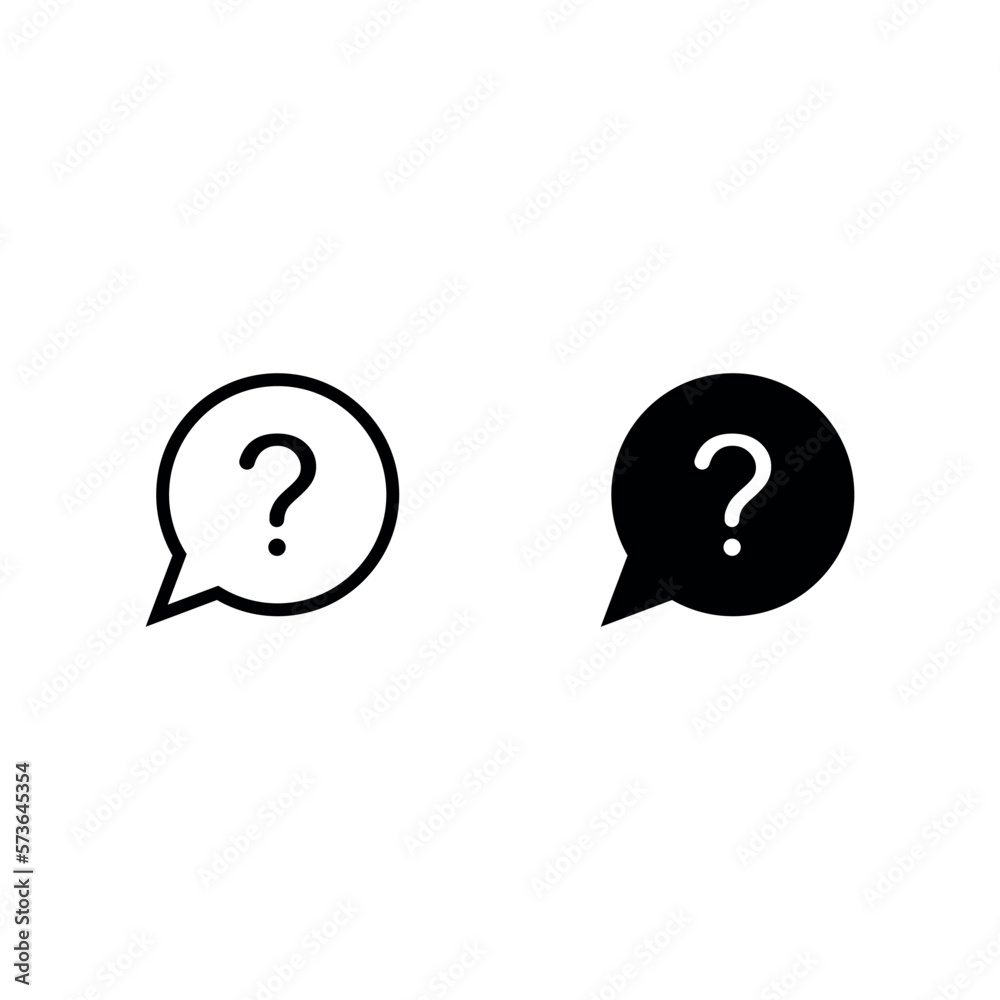 Question Mark icon in bubble vector illustration Stock Vector | Adobe Stock