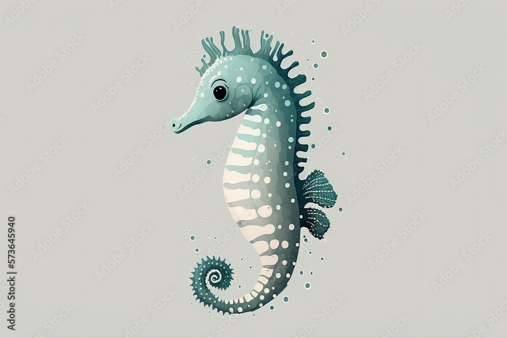 Animated gif of an adorable seahorse swimming in the ocean. A Concept ...