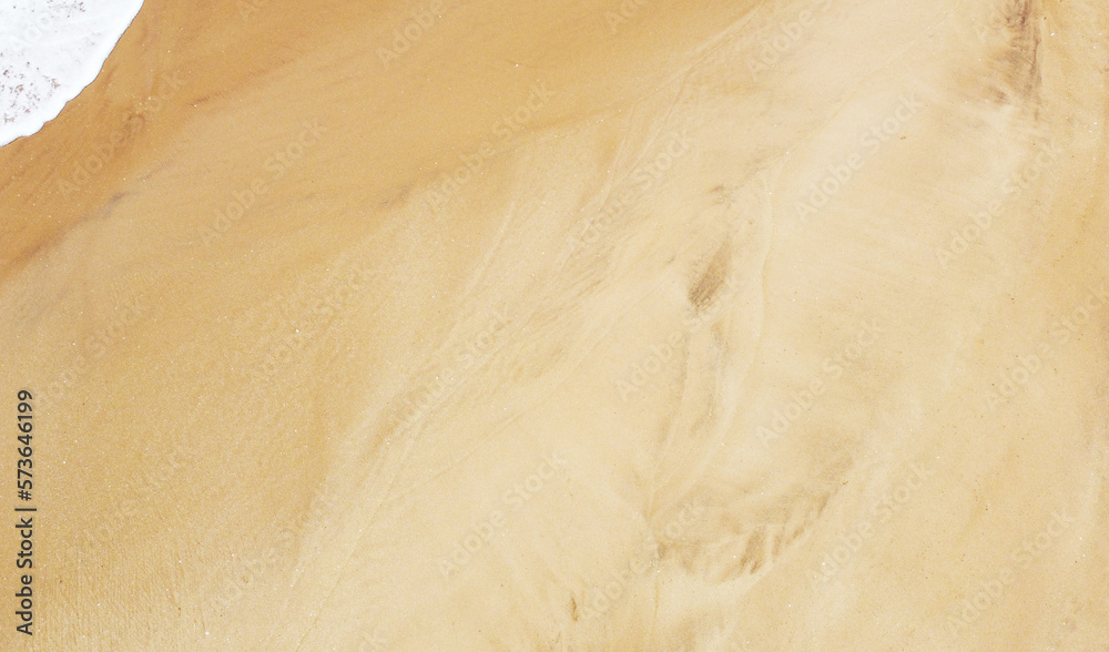 Yellow sand background on the beach. Empty ocean shore texture Stock ...