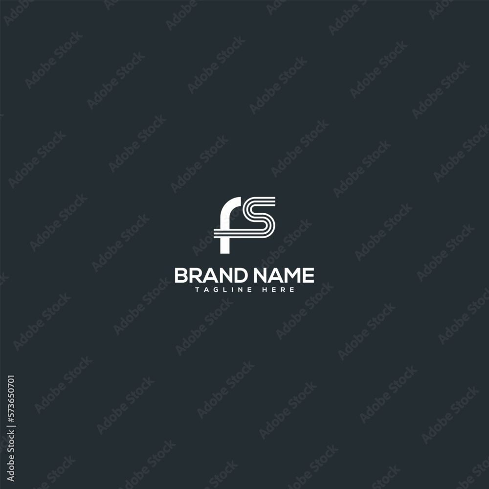 Alphabet FS SF letter luxury and classy style logo design template ...