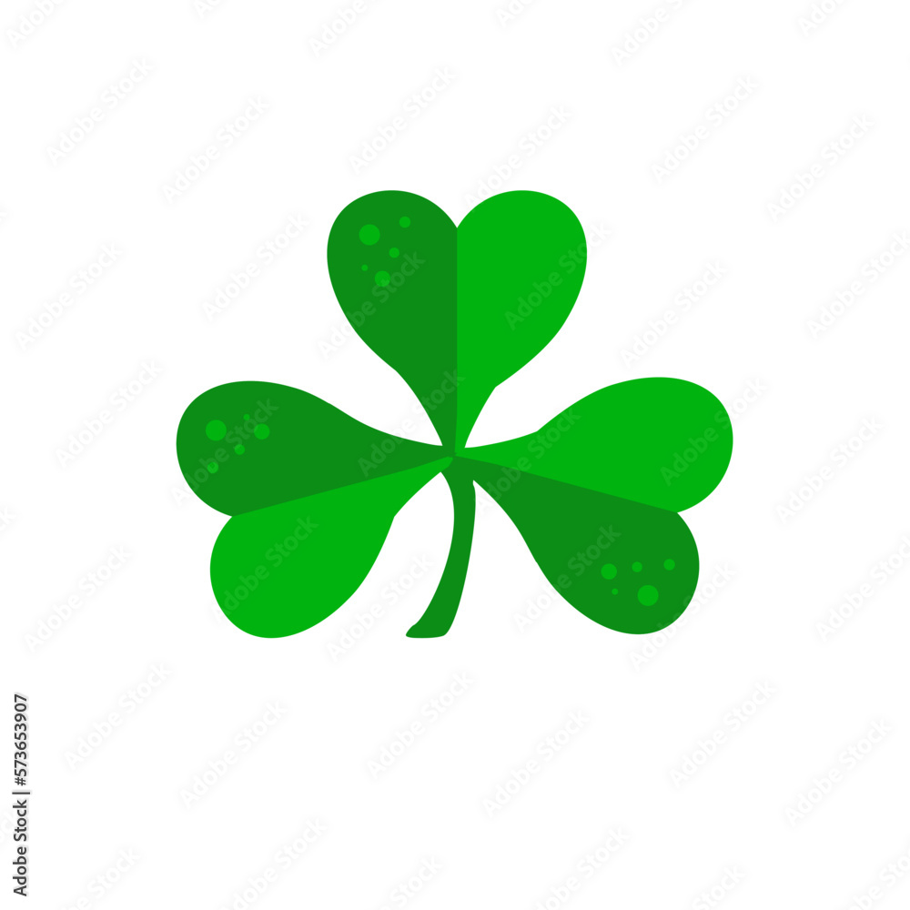 stylized four-leaf clover, symbol of good luck - vector illustration ...