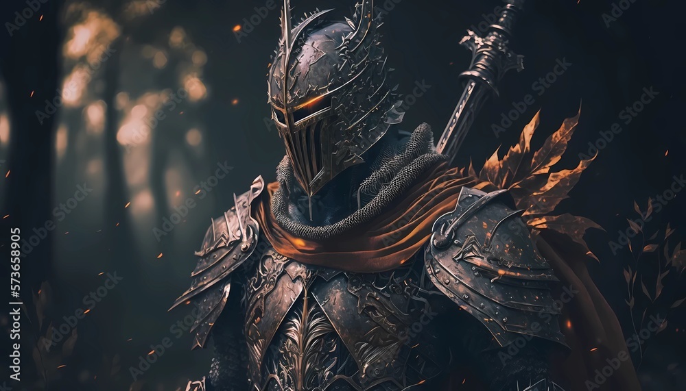 Photo & Art Print Medieval Warfare: Digital Art Illustration of Knights ...