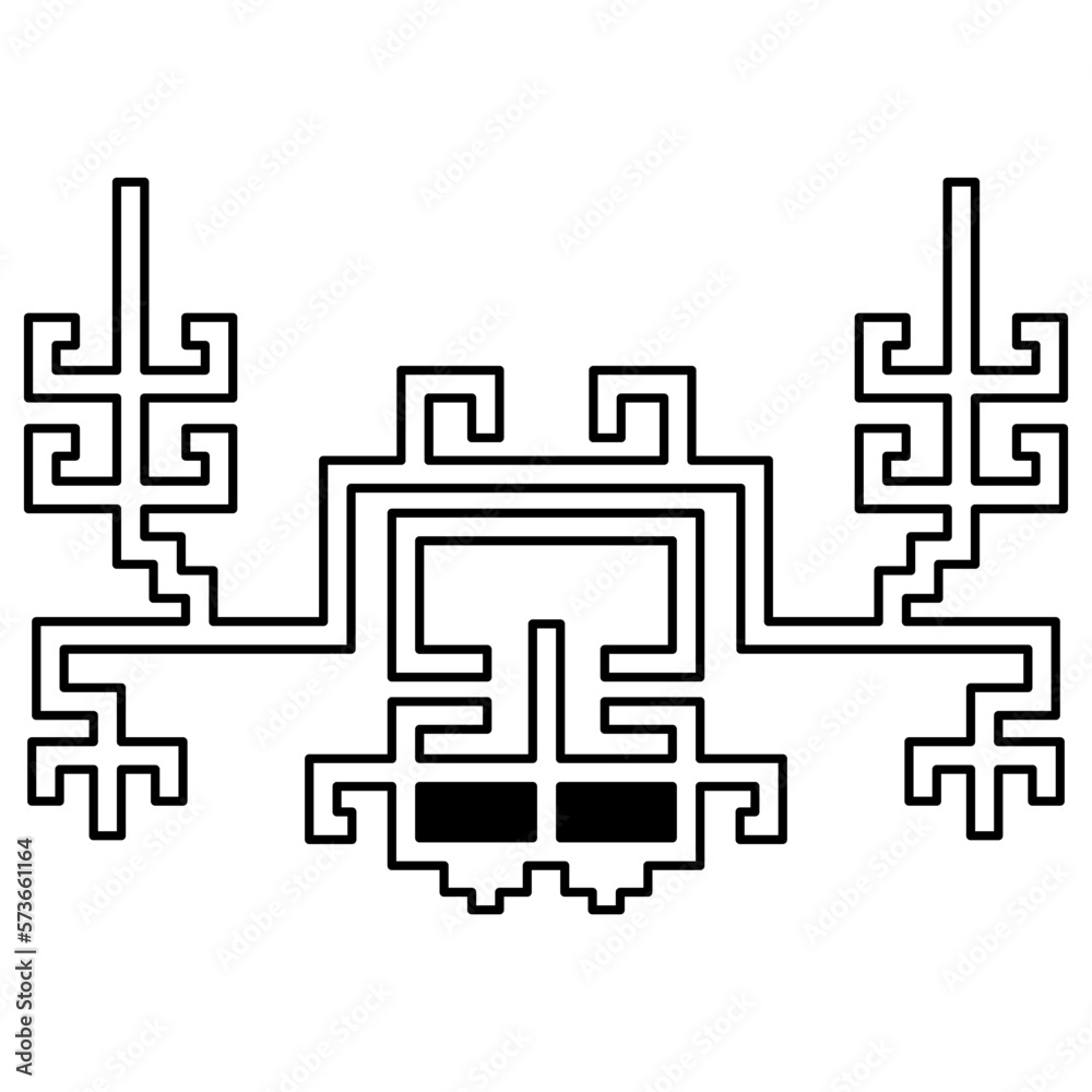 Geometrical ethnic pattern from Nazca textile. Native American ...