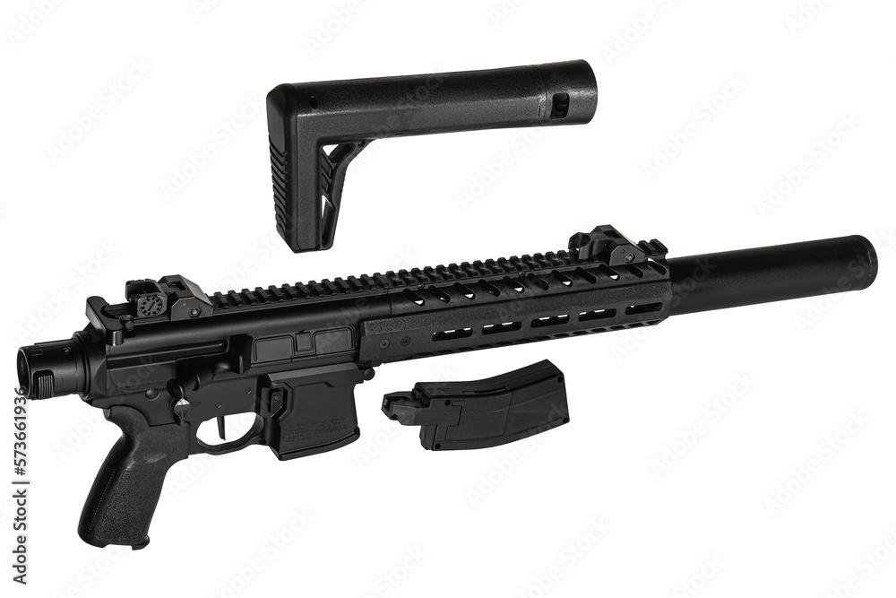 Modern air rifle. Pneumatic replica of the m4 carbine. A copy of the ...
