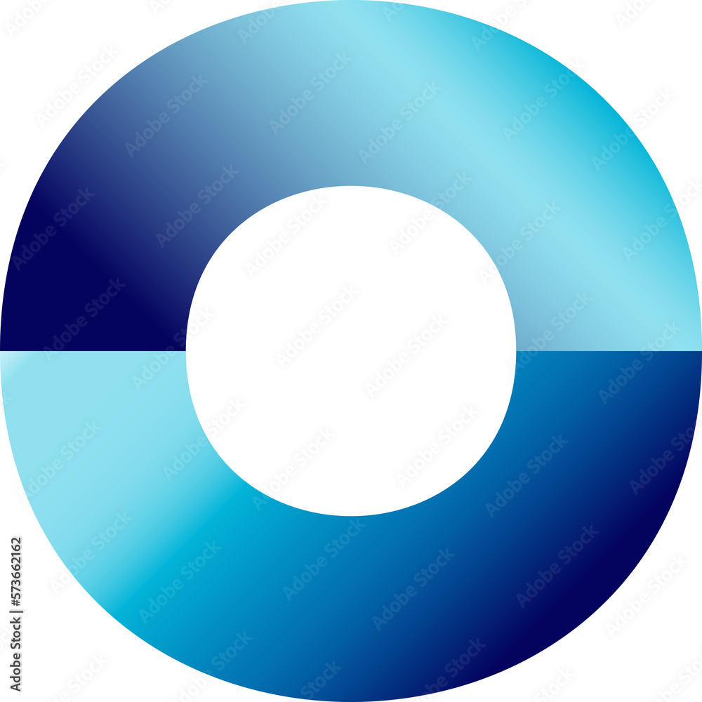 Abstract Gradient Blue Circle Logo Icon png Cut Out Illustration on ...