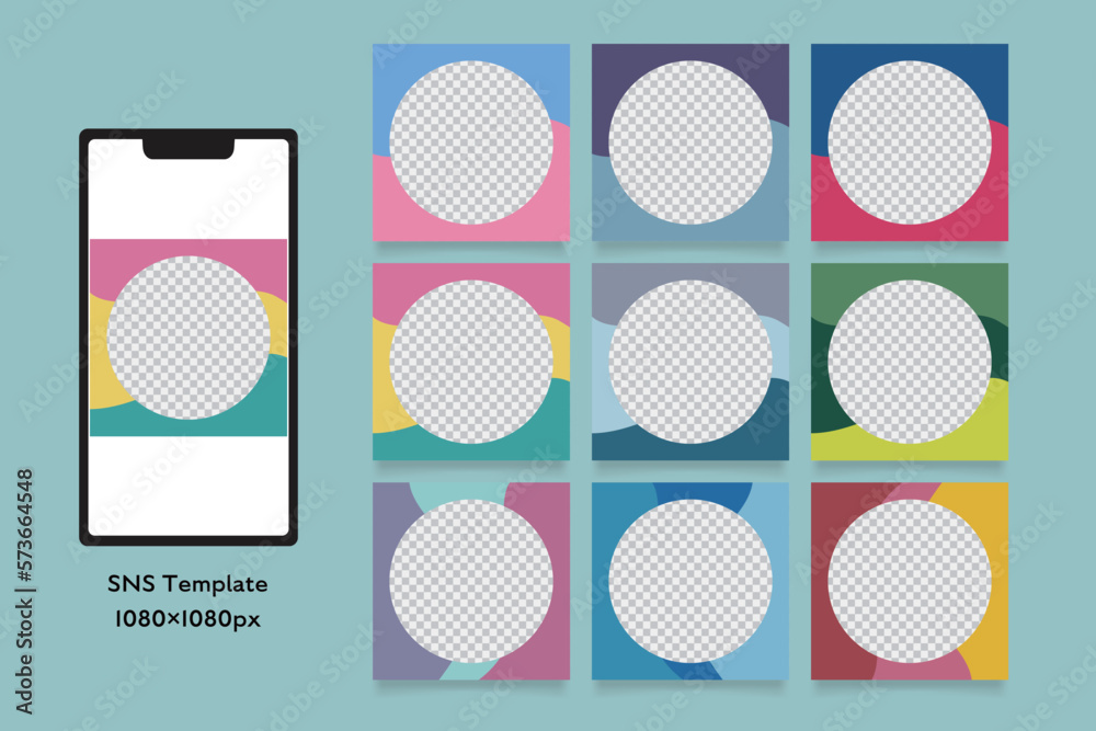 Set of Editable templates for social media posts. Vector illustration ...