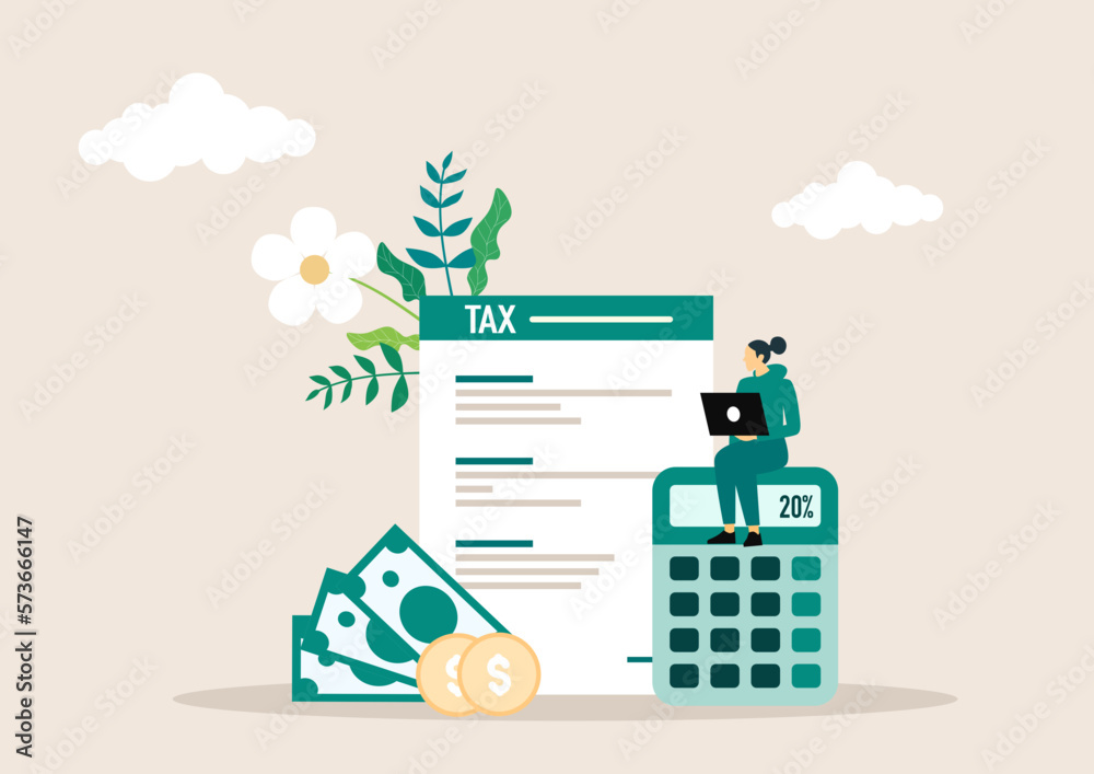 Tax preparation abstract concept vector illustration. The corporate tax ...