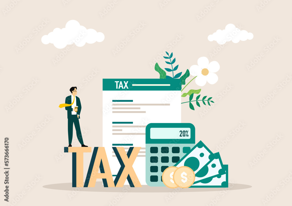 Tax preparation abstract concept vector illustration. The corporate tax ...