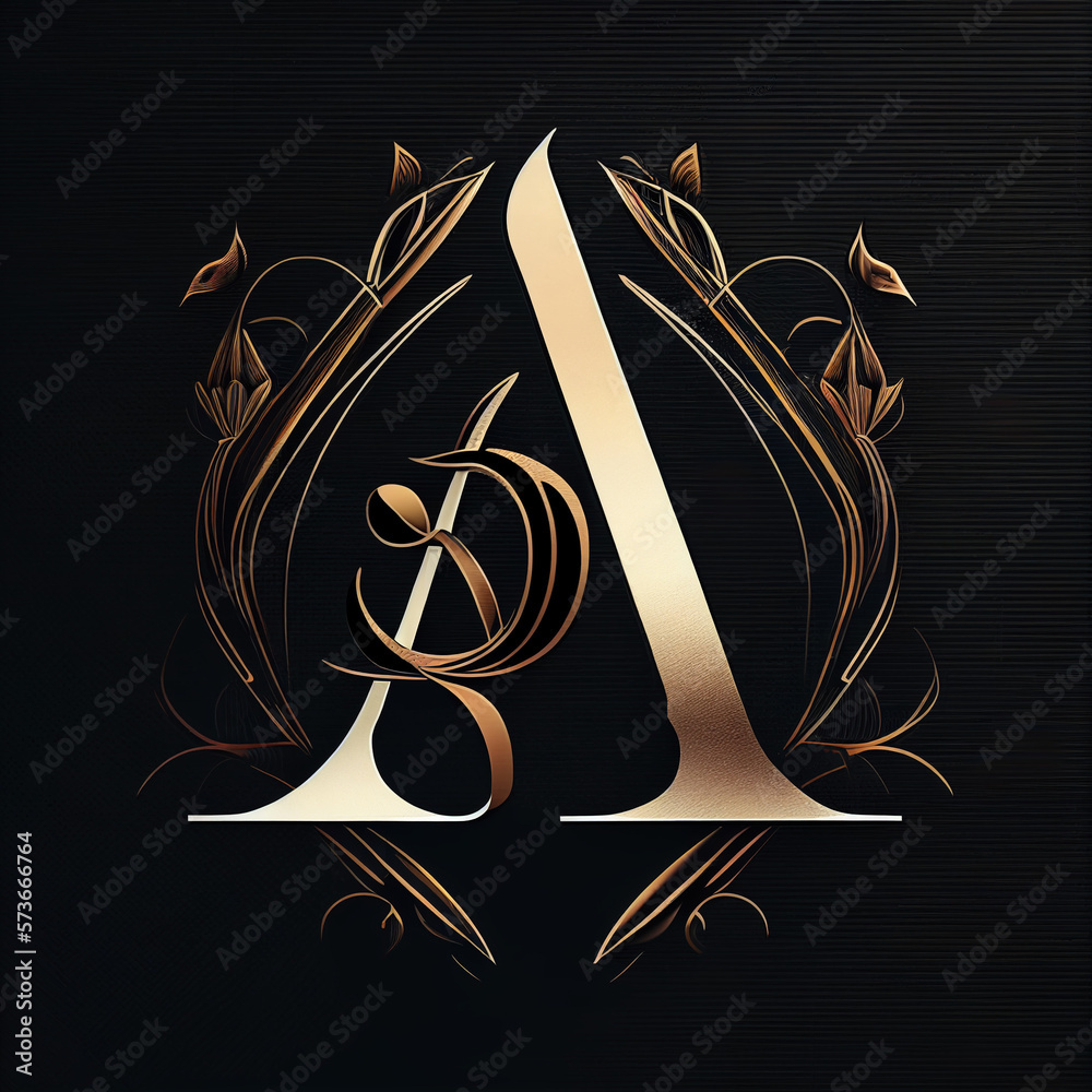 Letter "A" logo design, Featuring a stylized monogram, Interconnected ...