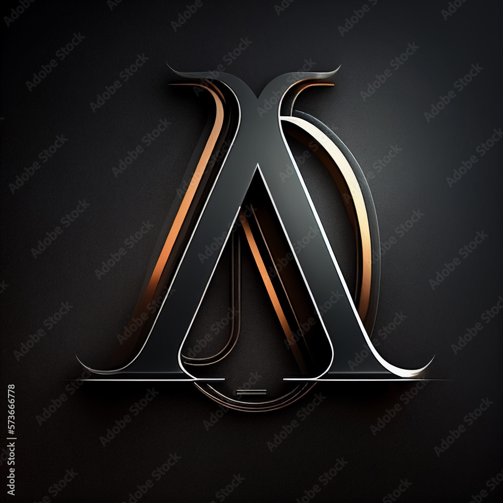 Letter "A" logo design, Featuring a stylized monogram, Interconnected ...