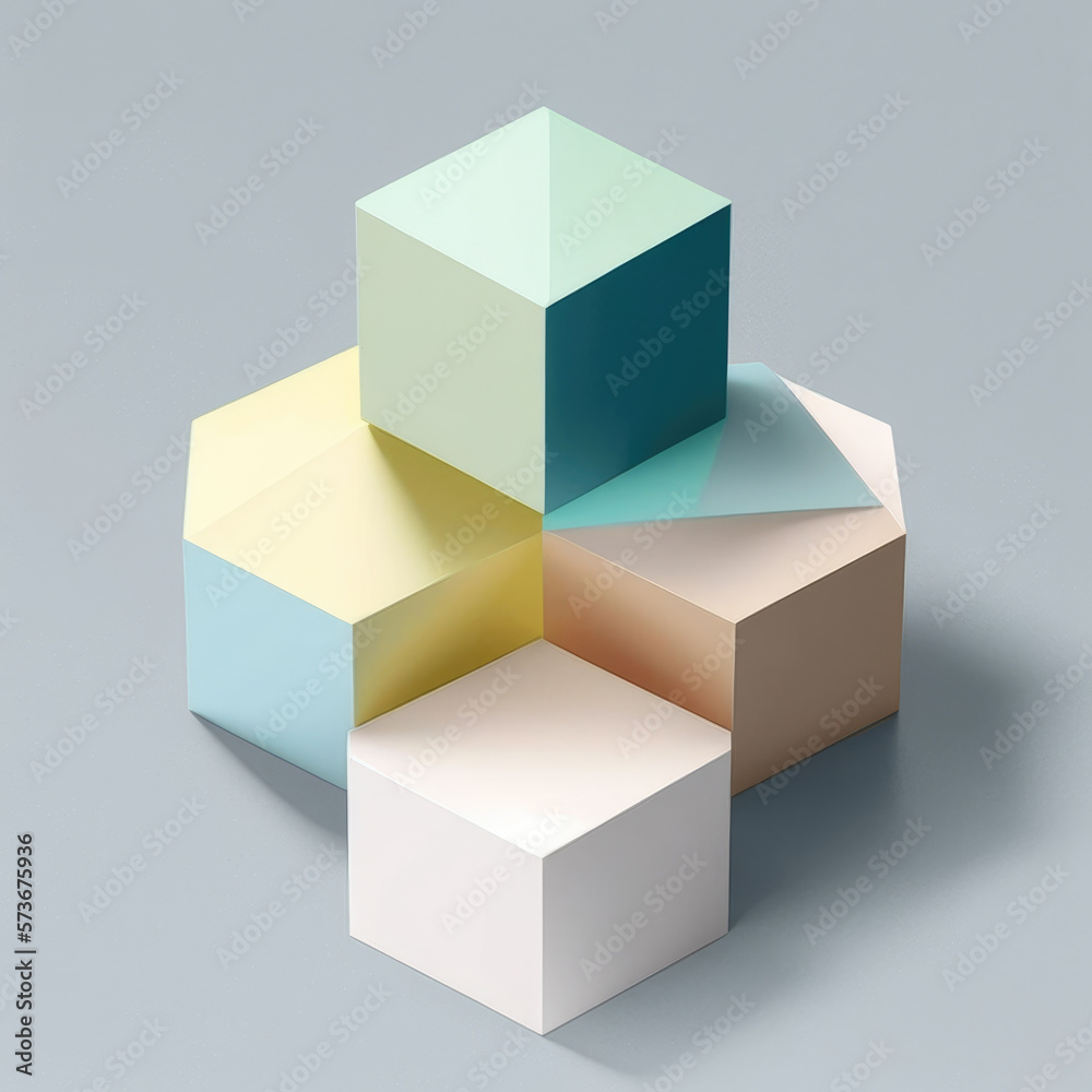 pentagonal prism with five rectangular faces. background for cosmetic ...