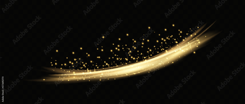 Yellow sparks glitter special light effect. Vector sparkles on ...