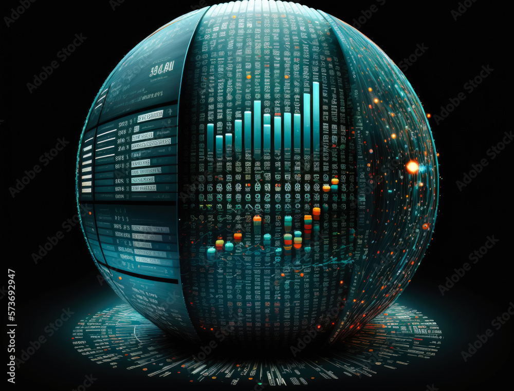 3d wave points fractal grid. Futuristic science infographic. Working ...