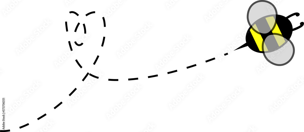 bee trail vector design illustration isolated on transparent background ...