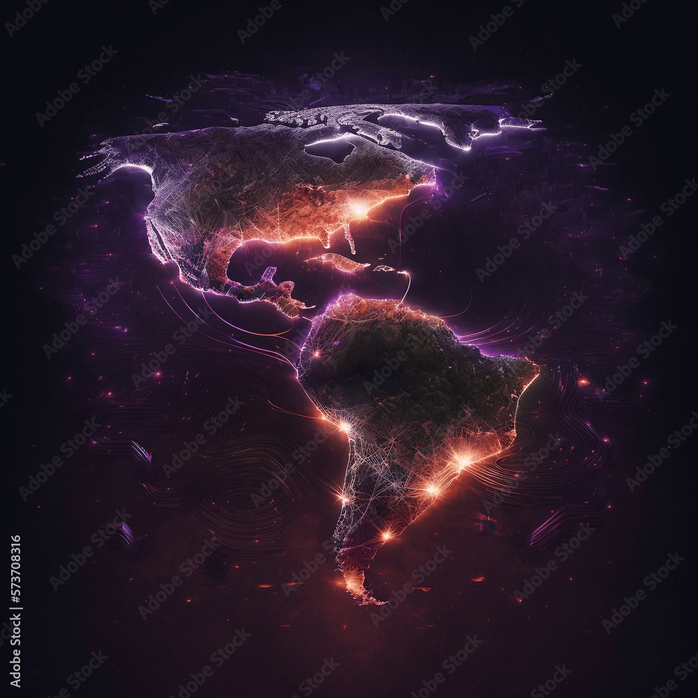 Mapa holografico Stock Illustration | Adobe Stock