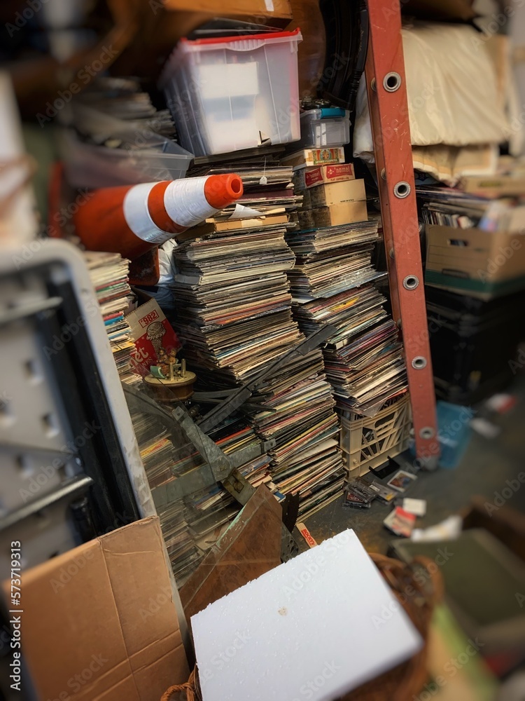 Stack Pile Collection of Retro Antique Vinyl Album Phonograph Music ...