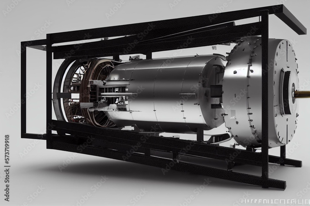 Cross section of Industrial electric motor. Electric motor parts and ...