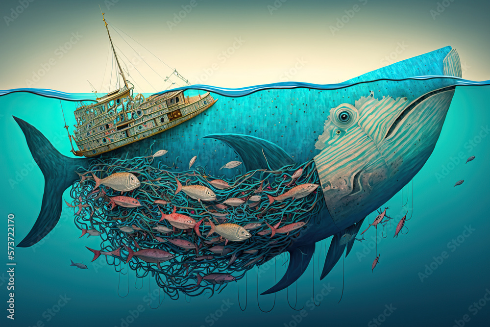 Overfishing and depletion of ocean resources, concept of Pollution and ...