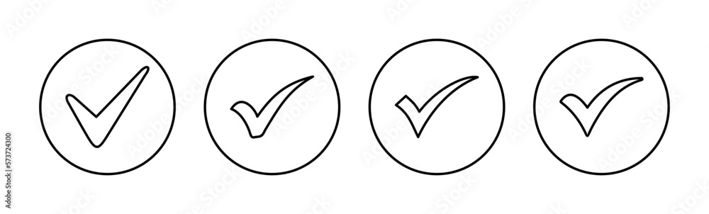 Check mark icon vector for web and mobile app. Tick mark sign and ...