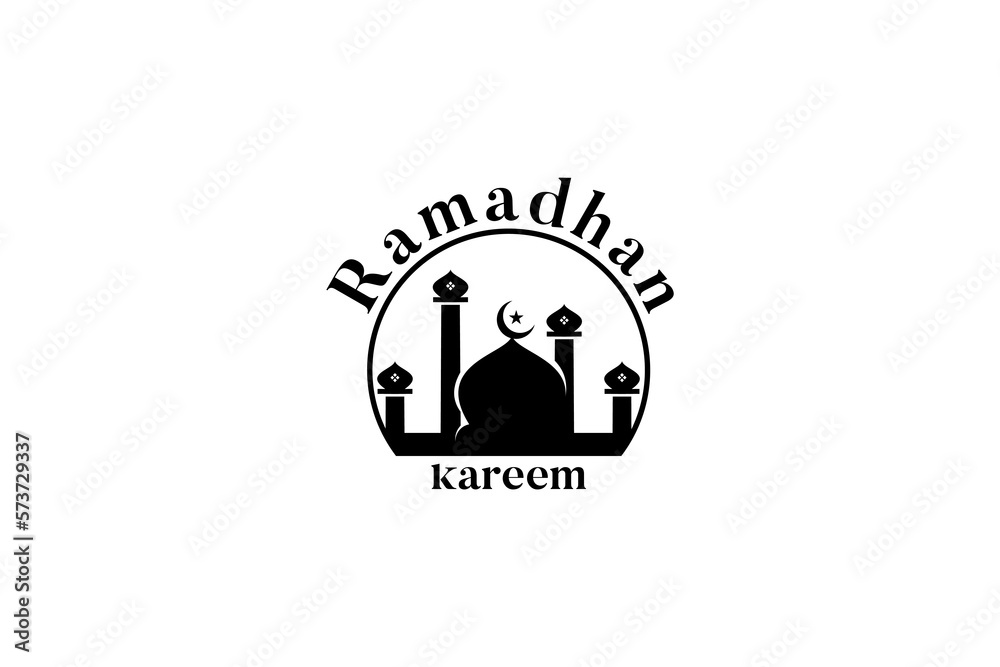 Ramadan Logo Concept Vector. mosque logo concept in white background ...