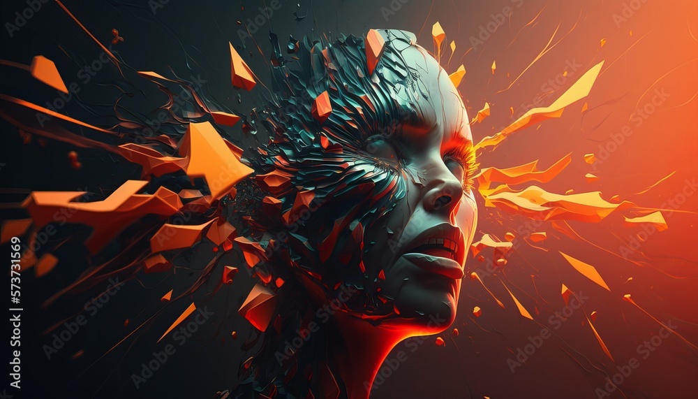 Abstract Super Realistic in a black background. UI UX Design Stock ...