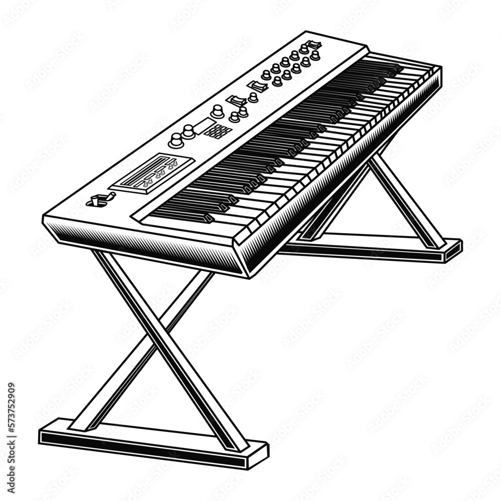 keyboard vector line art for graphic resources. Stock Vector | Adobe Stock
