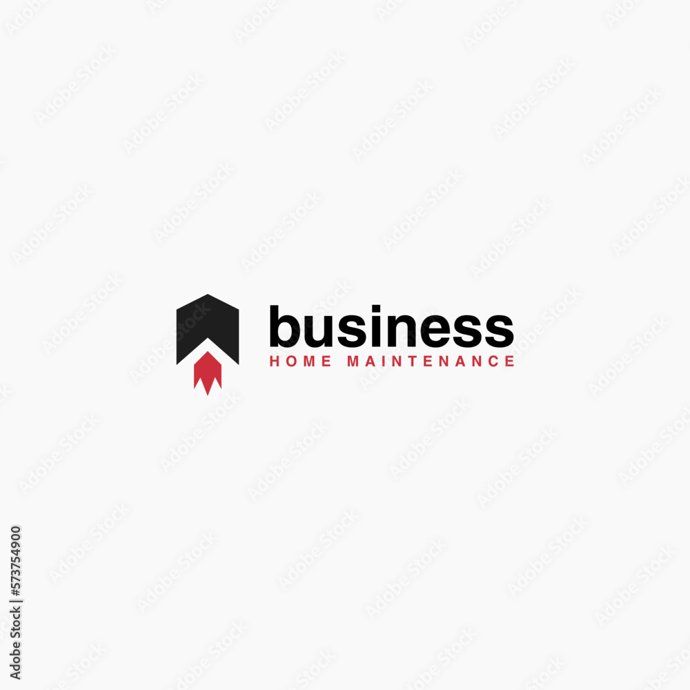 pictogram rocket home maintenance logo design vector idea. modern home ...