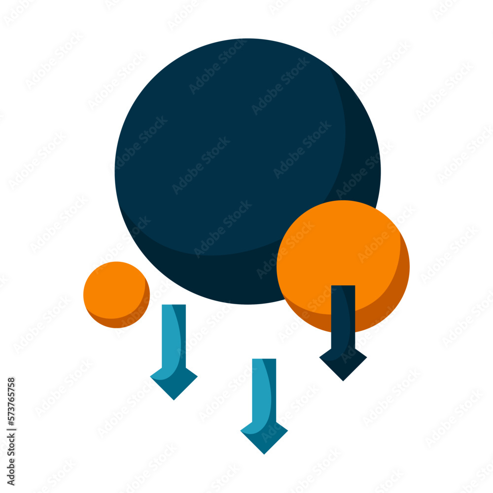 Physics Gravity Flat illustrations about Newton's law of gravity ...