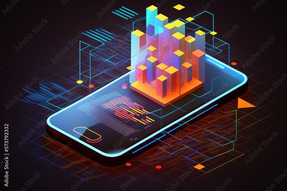 Application of smartphone with business graph and analytics data ...
