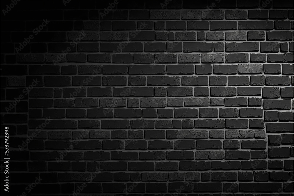 Panorama of Black stone brick texture and background. black texture ...