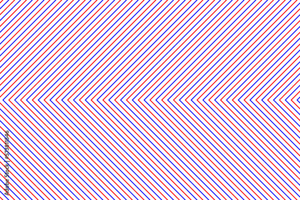 Red and blue chevron arrow lines fabric pattern on white background ...