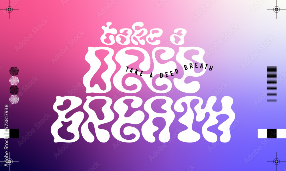 Lettering poster made with distorted font and motivational quote Take a ...