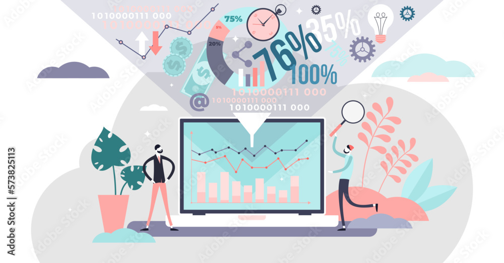 Data filter illustration, transparent background. Big information ...