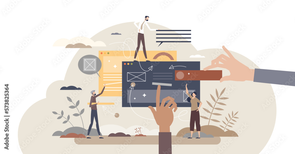Project collaboration and partnership teamwork process tiny person ...