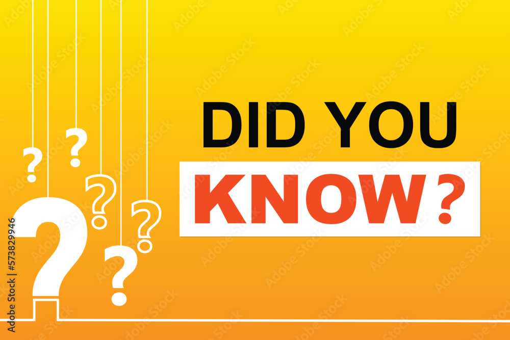 Did you know background banner design and question marks. Stock Vector ...