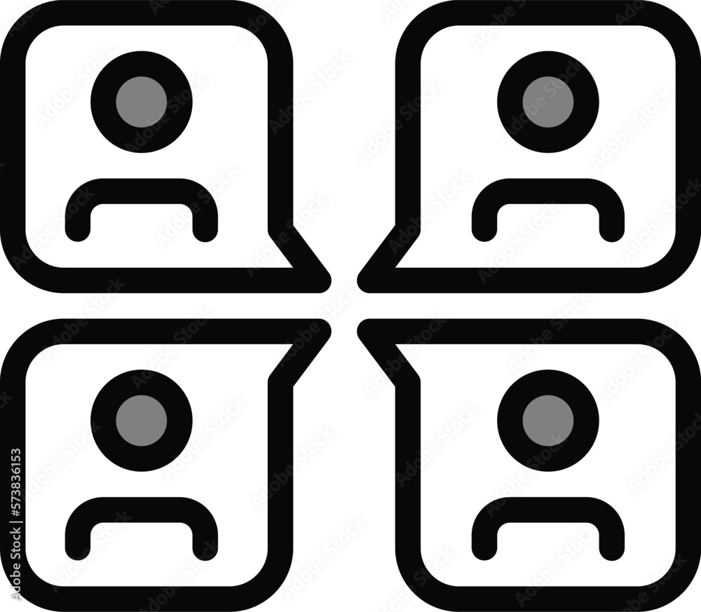 Stockvector Meeting Icon Vector: A meeting icon vector typically ...