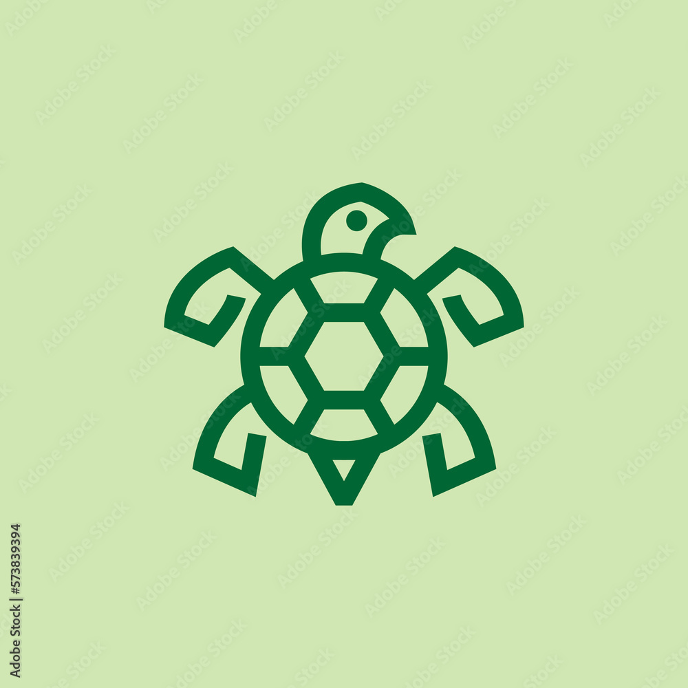 The Green Turtle Logo Vector