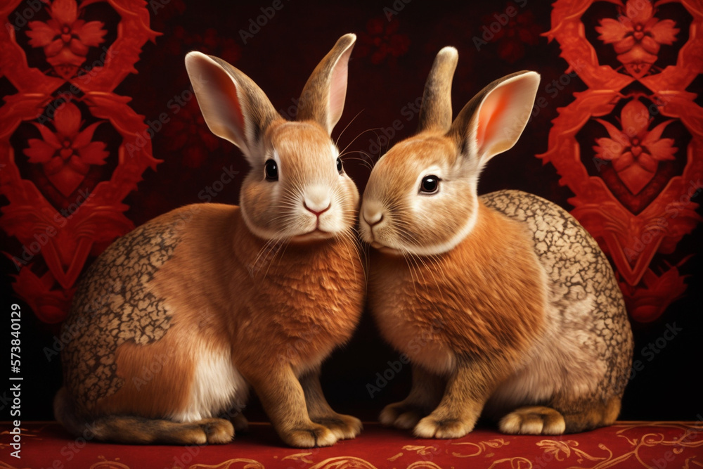 Chinese new year 2023 year of the rabbit - Chinese zodiac symbol, Lunar ...