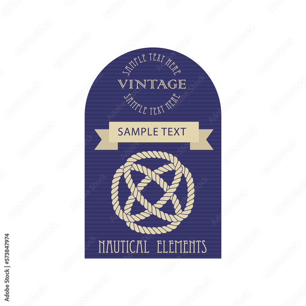 this image in half oval shape is a decorative card label in nautical ...