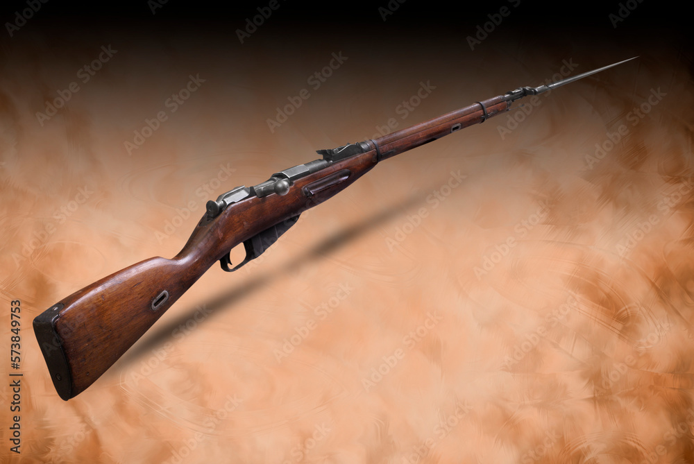Russian carabine (short rifle) with bayounet (Mosin system, model of ...