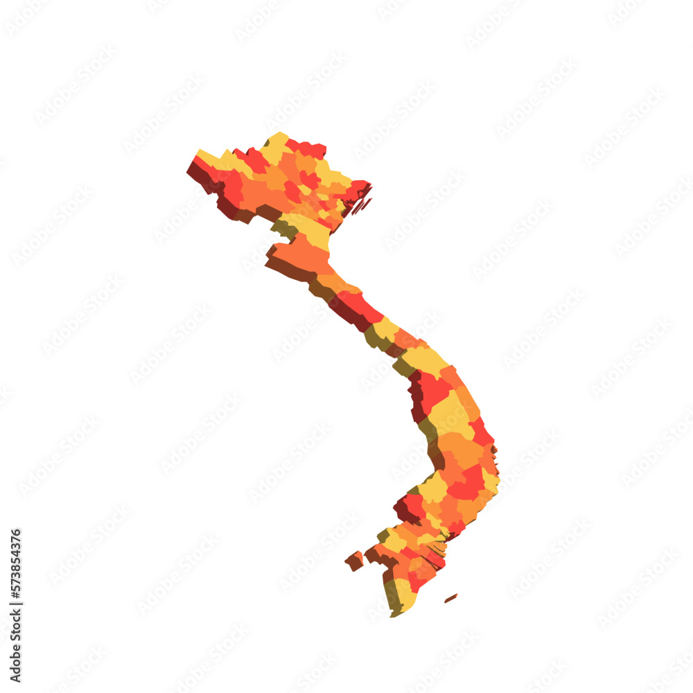 Vietnam political map of administrative divisions - provinces and ...