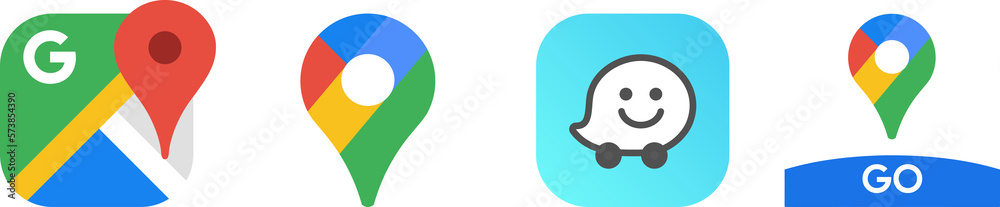 Google Maps, Waze, Google Go - online service of location. Official ...