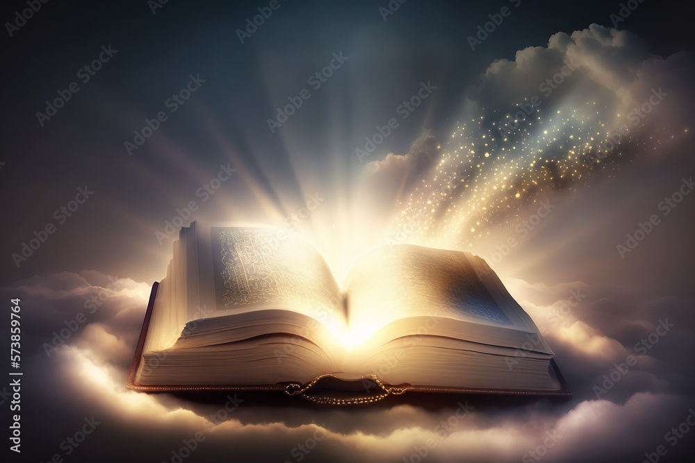 "Religious Holy Book Concept: Bible, Sutra, Quran." Generative AI ...