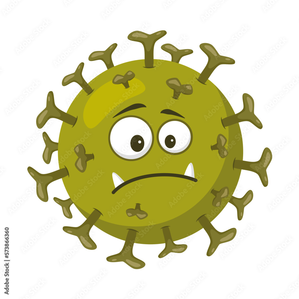 Vector illustration of a Rotavirus in cartoon style isolated on white ...