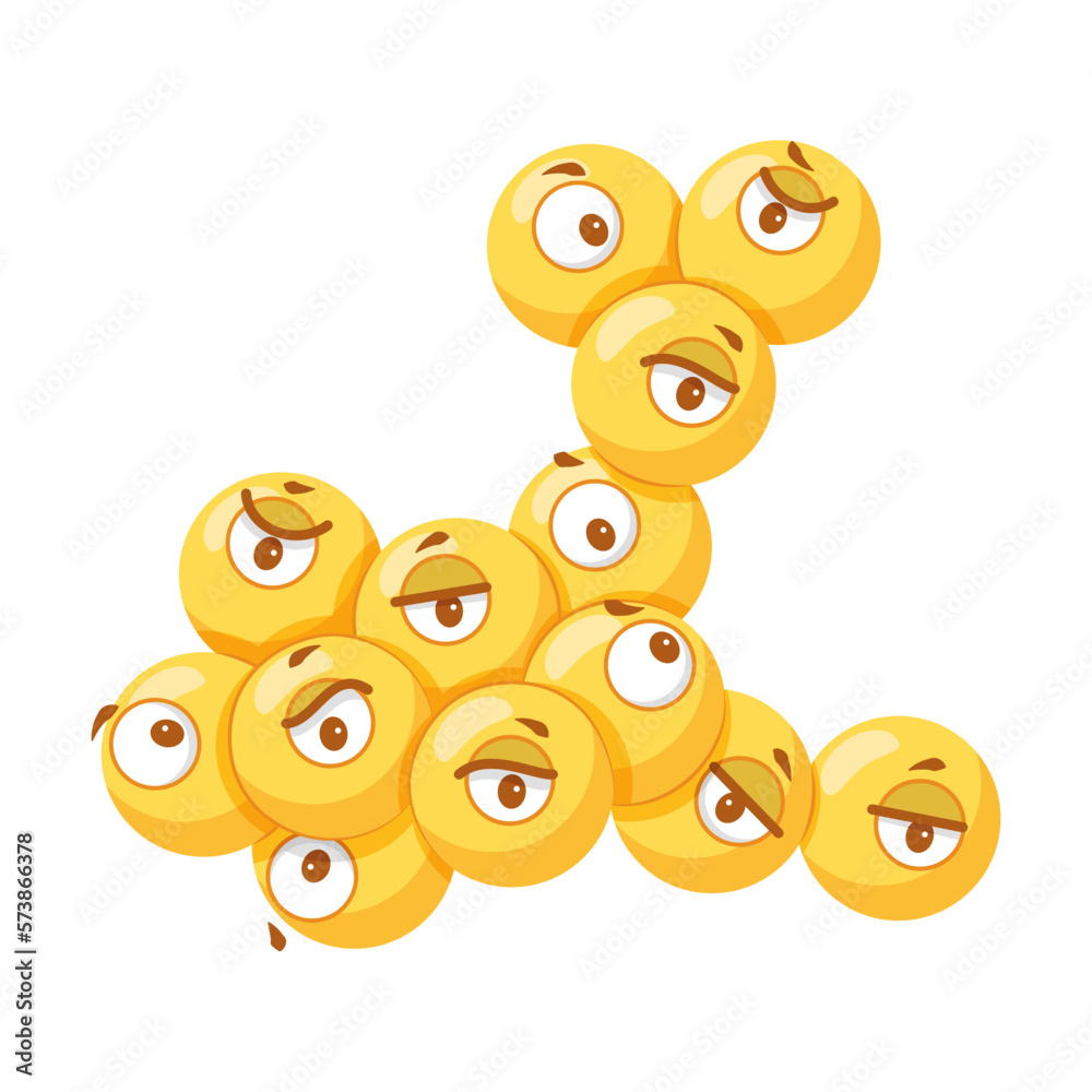 Vector illustration of a Staphylococcus Aureus bacteria in cartoon ...