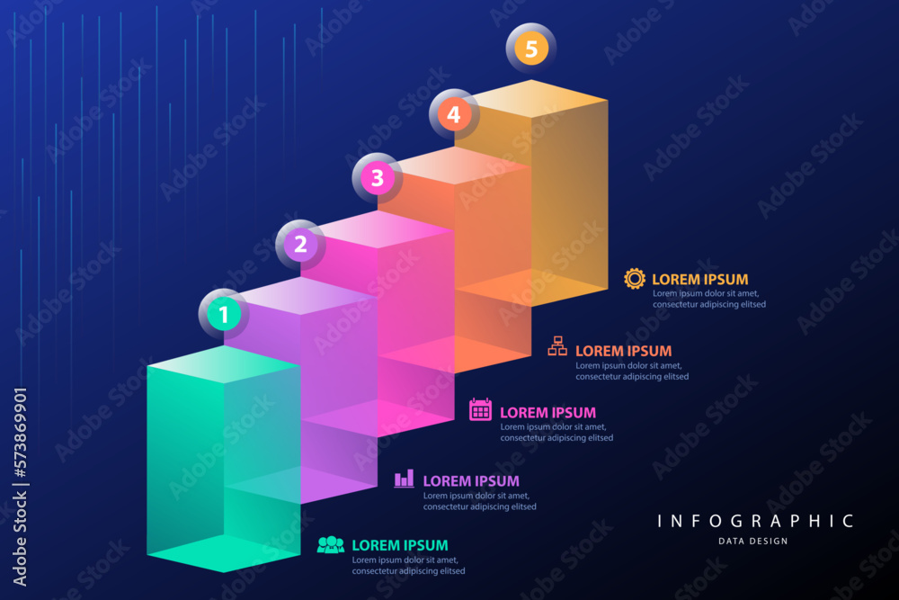 Infographic elements data visualization vector design template. parts ...