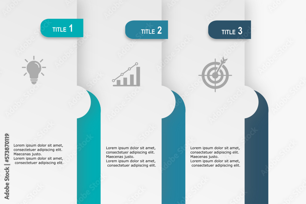 Infographic template for business plan ,strategy, roadmap. 3 Steps ...