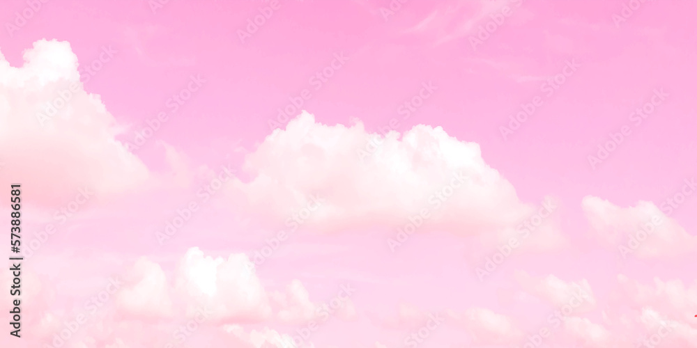 Pink sky background with white clouds. pink clouds and sky for ...