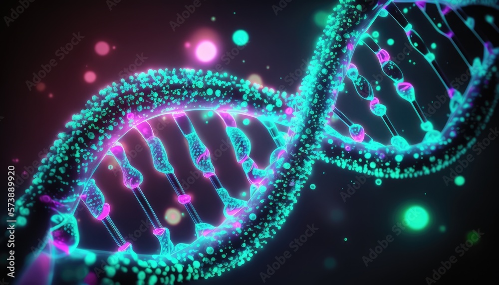 Abstract background concept of DNA string, DNA strain, DNA Spiral in ...